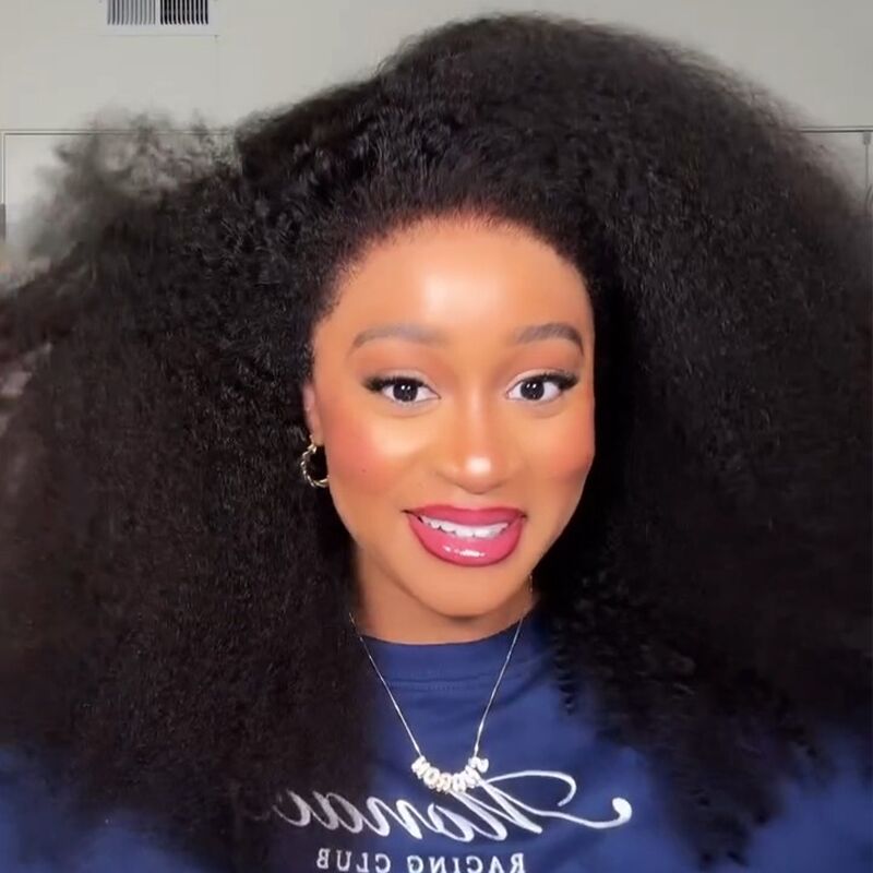 SWAY SDD Super Double Drawn Full Volume Kinky Curly Bob Human Hair Wig